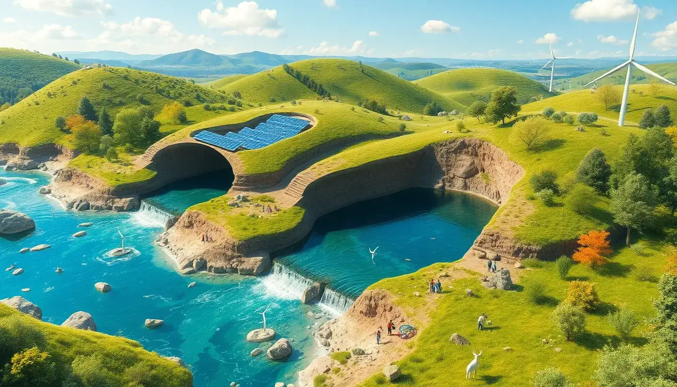 How does the project’s use of two earth-filled embankment reservoirs ...