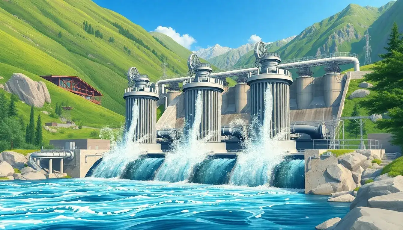 What role do the three vertical Pelton units play in the project’s ...