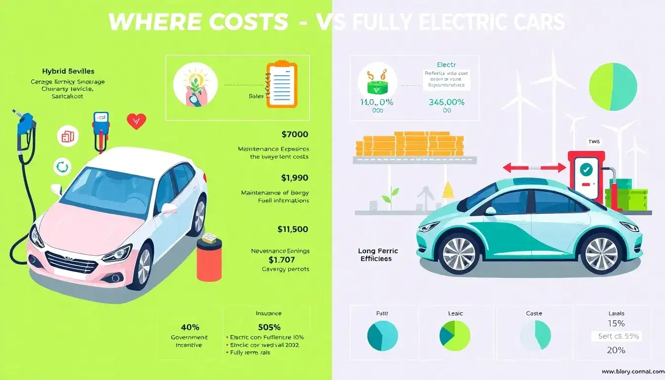 How do the costs of owning a hybrid vehicle compare to a fully electric ...