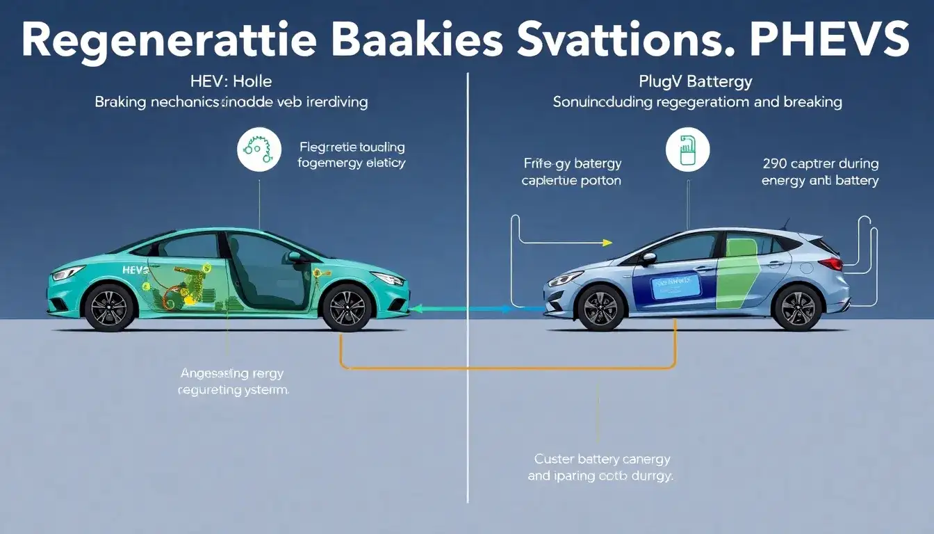 What are the main differences in regenerative braking systems between HEVs and PHEVs | NenPower