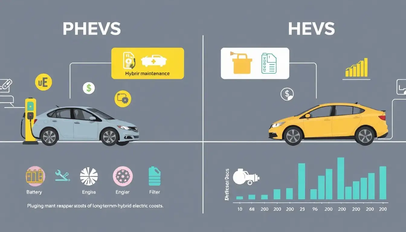 What are the long-term maintenance costs for PHEVs compared to HEVs | NenPower