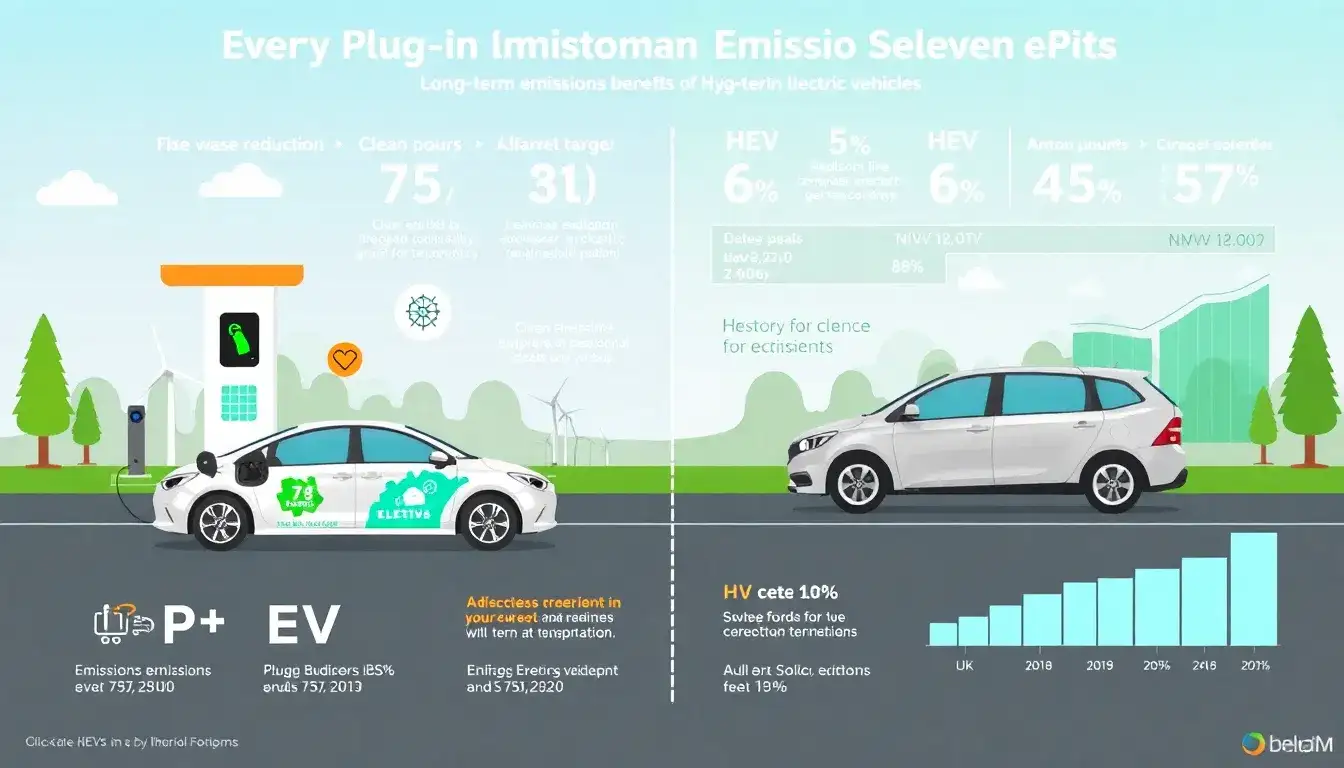 What are the long-term emissions benefits of PHEVs compared to HEVs | NenPower
