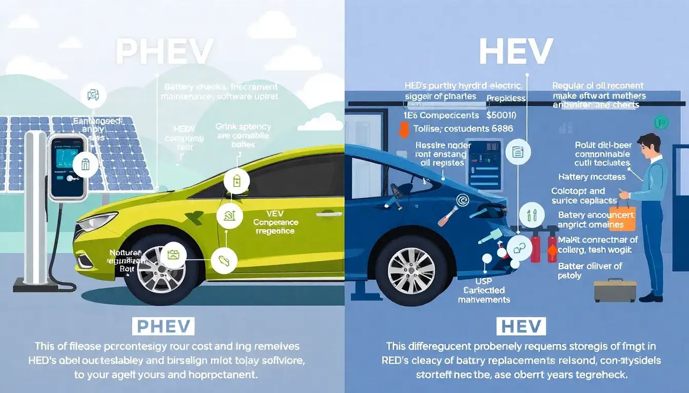 What are the main differences in maintenance requirements between PHEVs and HEVs | NenPower