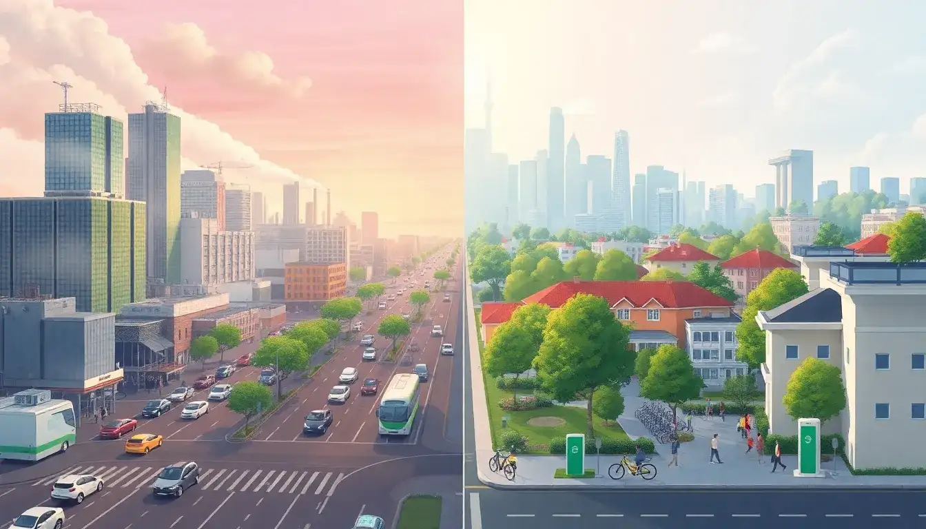 How do different urban environments affect the impact of electric ...