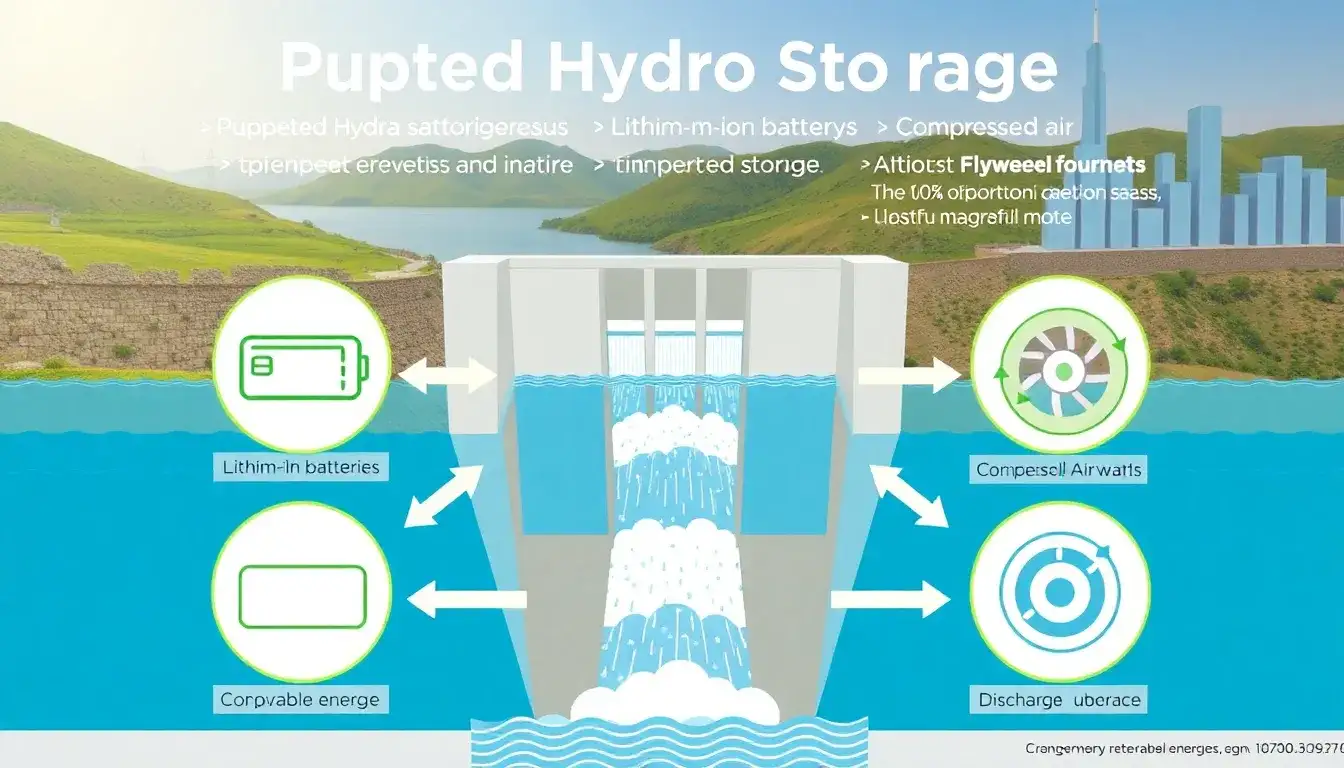 How does the efficiency of pumped hydro storage compare to other energy ...