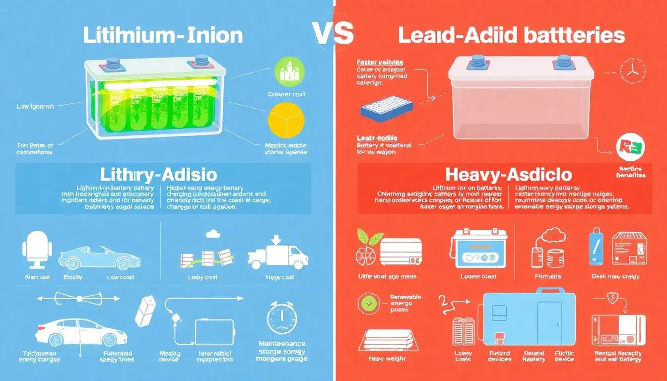 What are the benefits of using lithium-ion batteries over lead-acid batteries | NenPower