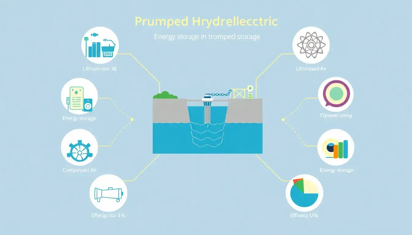 How does the efficiency of pumped hydroelectric energy storage compare ...